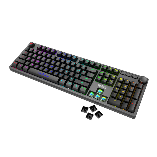Marvo KG954 Full Size Mechanical Gaming Keyboard with Detachable USB ...